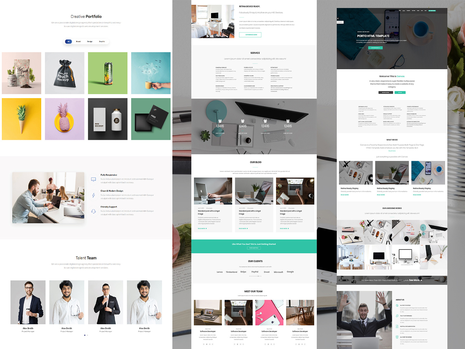 Web Design Template by Razib Hasan Himel on Dribbble