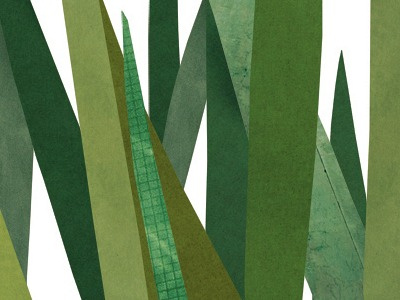 Cut Paper Collage Grass by Jonathan Woodward on Dribbble