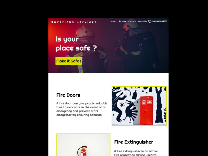 Fire Safety Website Prototype by Sanket Gedam on Dribbble
