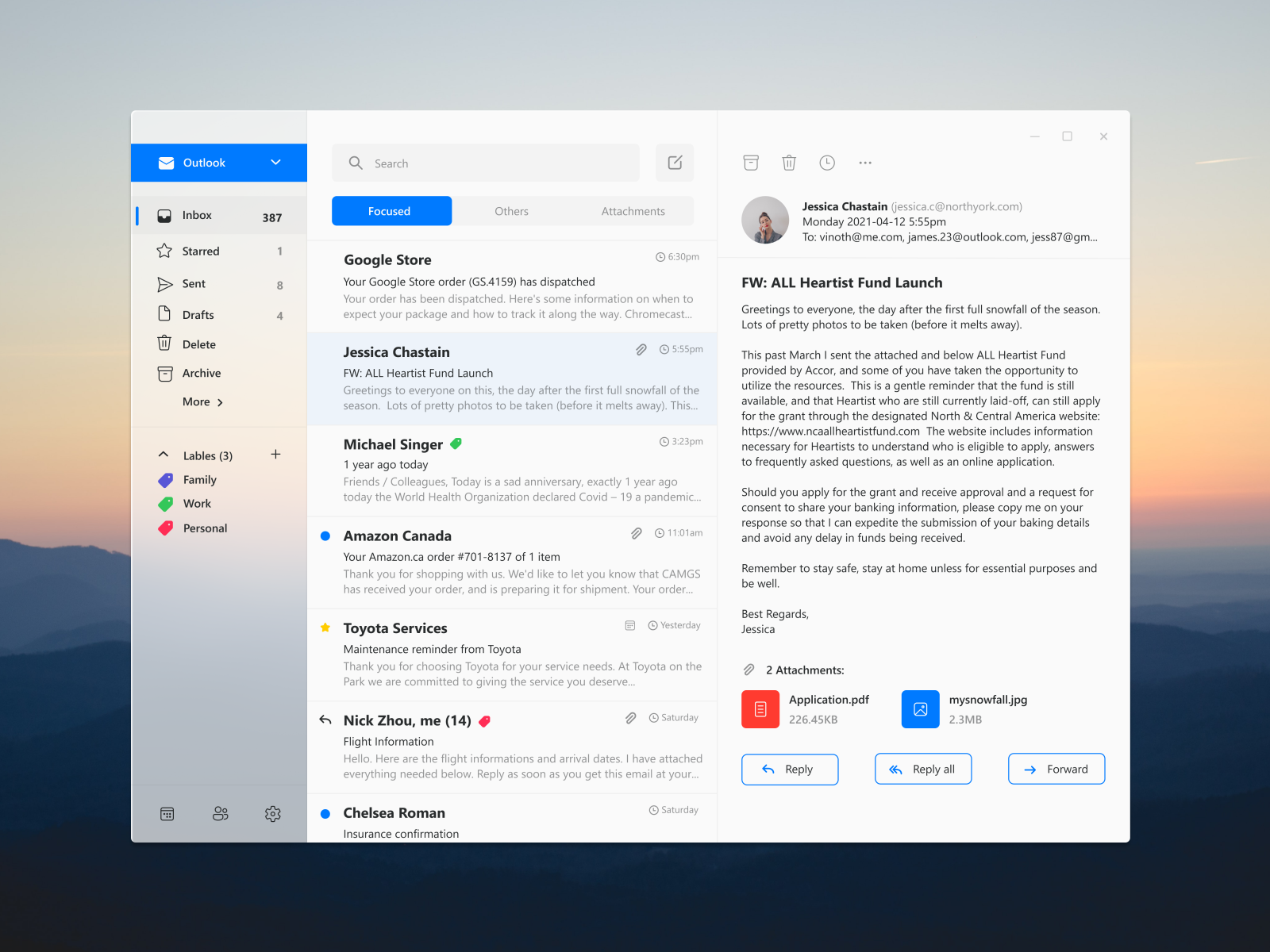 Mailbox — Light mode by Vinoth Ragunathan on Dribbble