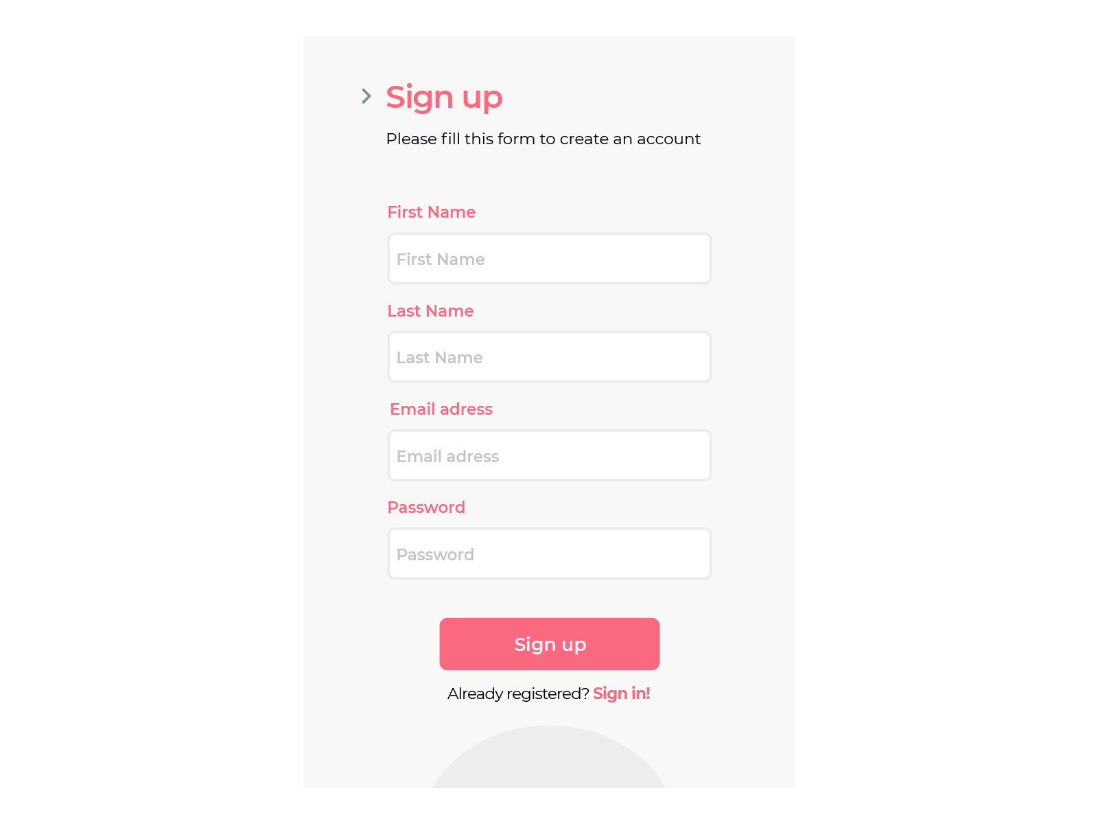 DailyUI 01 Sign Up Form by Maya Georgieva on Dribbble