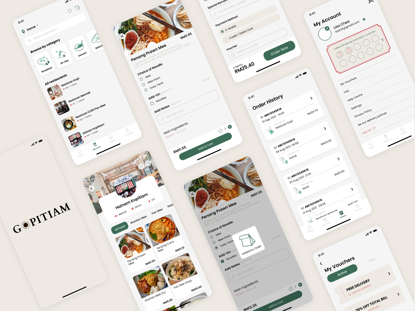 Gopitiam - Food Delivery Mobile App by Lisa Chea on Dribbble
