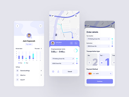 Public Transport Mobile App by Jacek Szpaczek on Dribbble