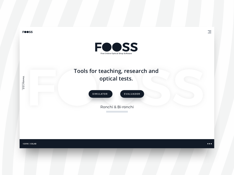 FOOSS | Web app for optical tests. by nodos on Dribbble