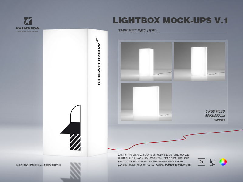 LIGHTBOX MOCK-UPS by Kheathrow Graphics on Dribbble