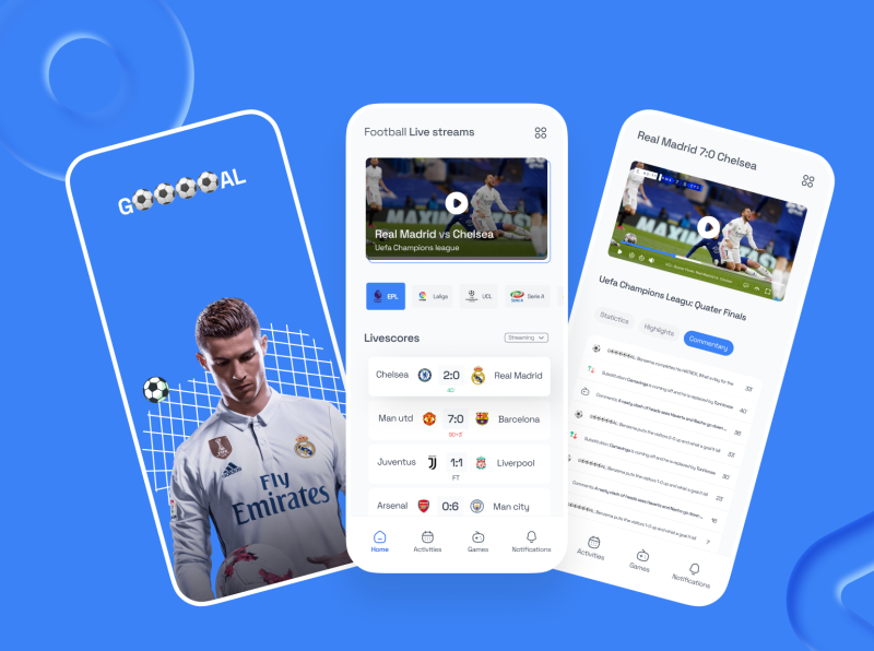 Football Live streaming app by Ololade Bello on Dribbble