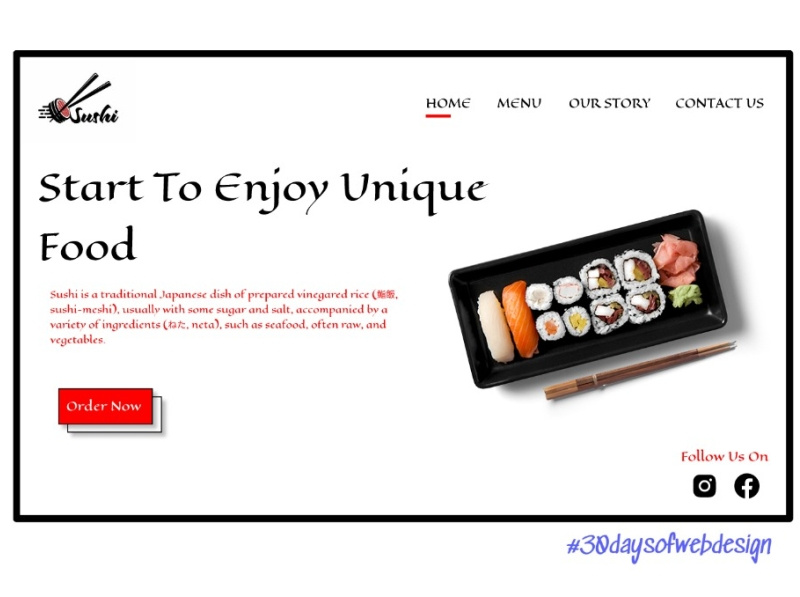 Hero section for a Japanese restaurant famous for its sushi. by ...
