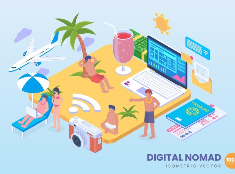 3D Digital Nomad Concept by Steisi Vogli on Dribbble