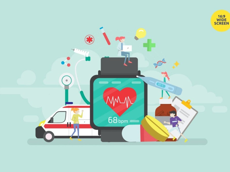 Smartwatch Heart Beat Monitoring App Vector by Steisi Vogli on Dribbble