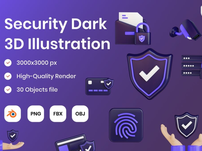 Security Dark 3D Illustration by Steisi Vogli on Dribbble