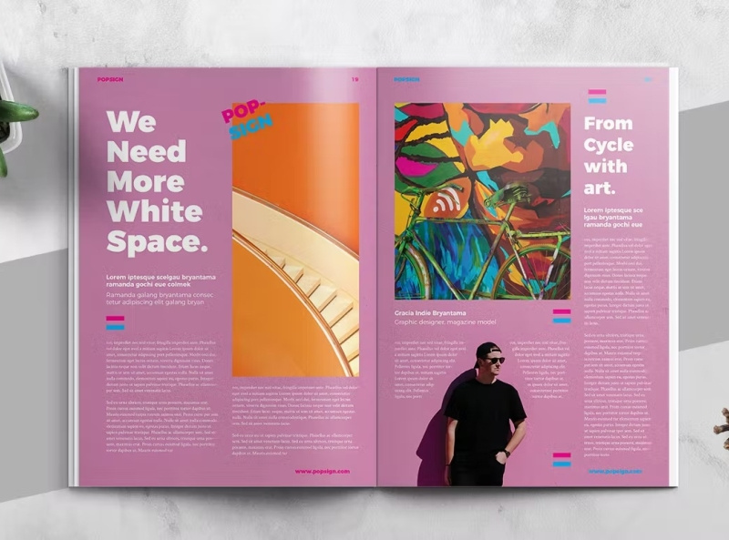 Colorful Magazine Template by Steisi Vogli on Dribbble