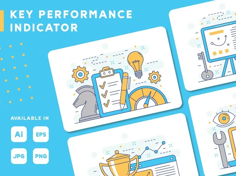 Key Performance Indicator Concept Web Illustrations Set by Steisi Vogli ...