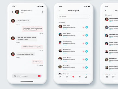 Message App Ui UX Design by Waleed Tahir on Dribbble