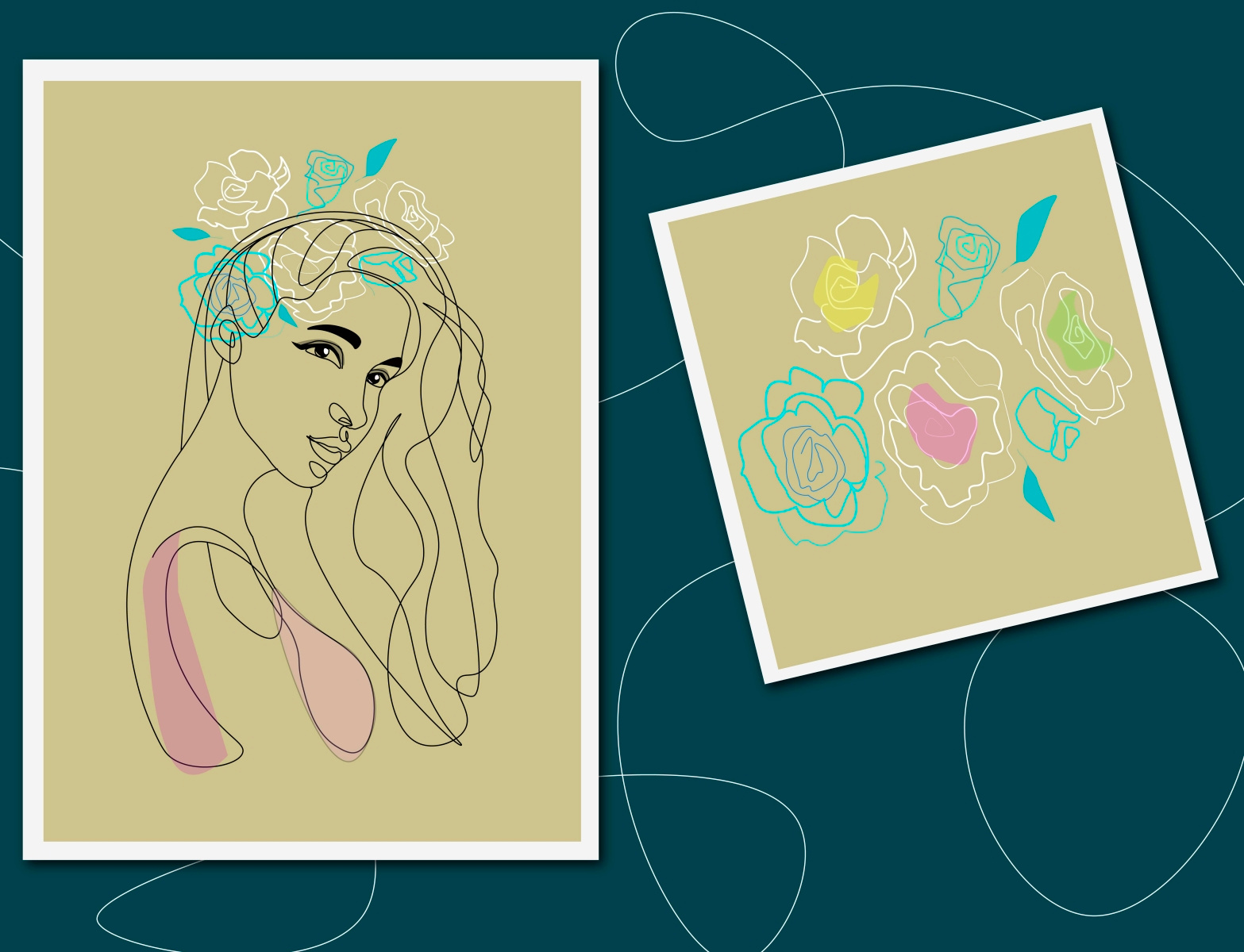 One Line Art by Leila on Dribbble