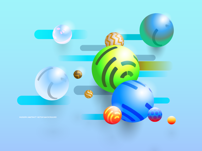Colored balls. Abstract vector illustration. by Andrey Radchuk on Dribbble