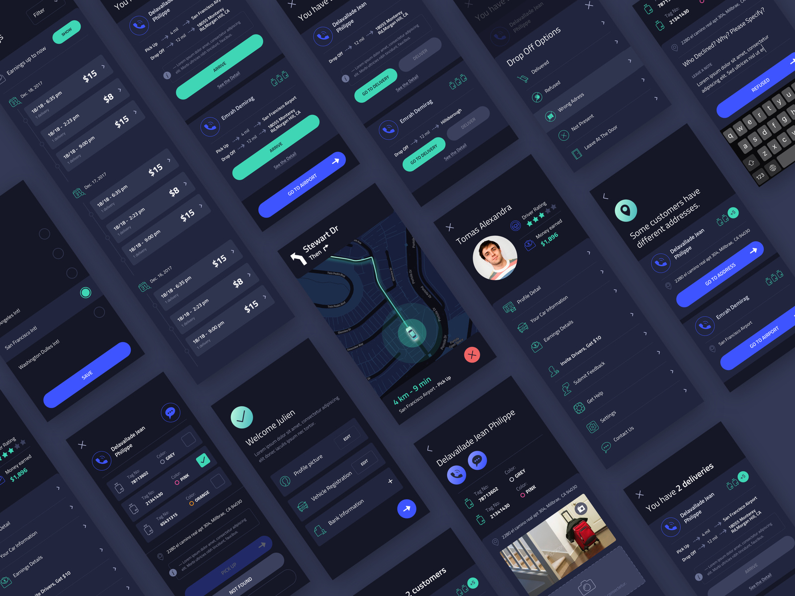 Driver App by Emrah Demirag on Dribbble