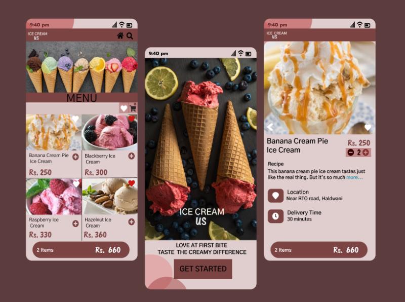 Ice Cream App by Ritika Bisht on Dribbble