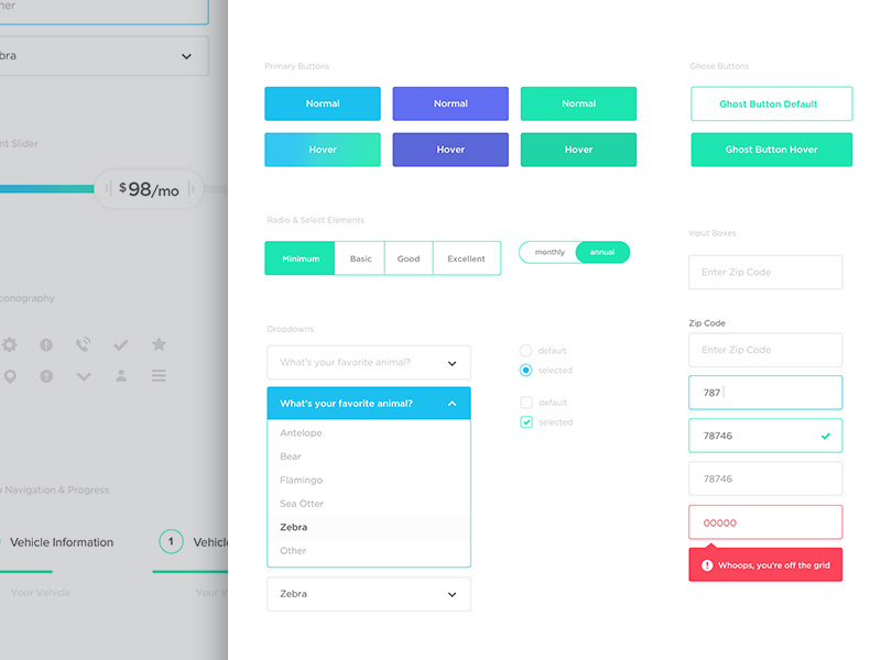 Z - styles by Kim Sullivan for The Zebra on Dribbble
