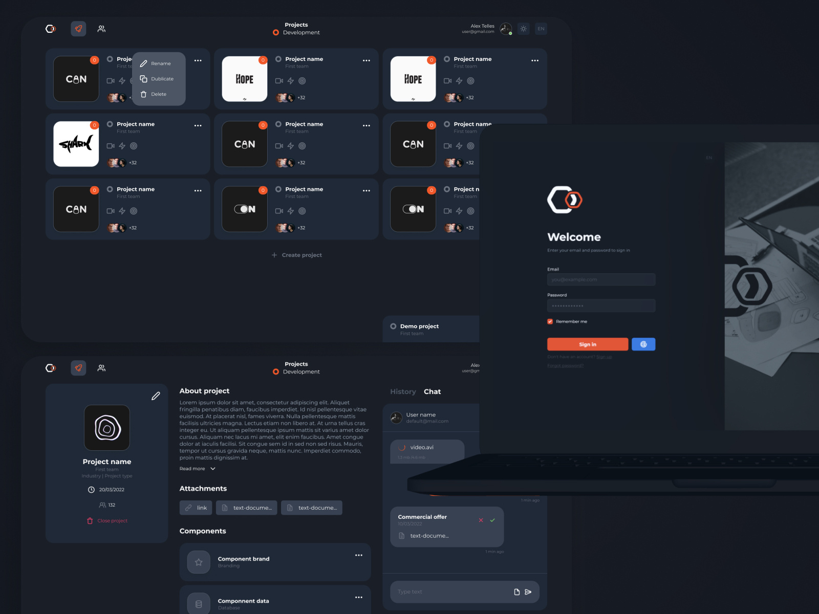 Dashboard IOT projects + UI kit by Vladislav Gudojnicov on Dribbble