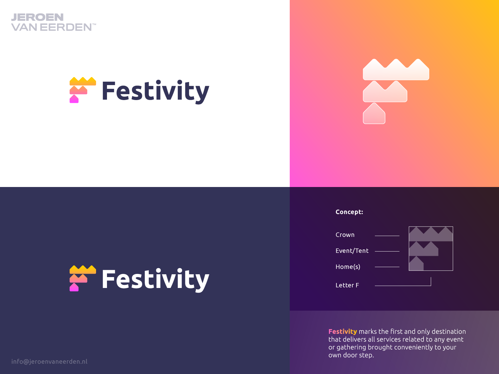 Festivity - Logo Design 👑 by Jeroen van Eerden on Dribbble