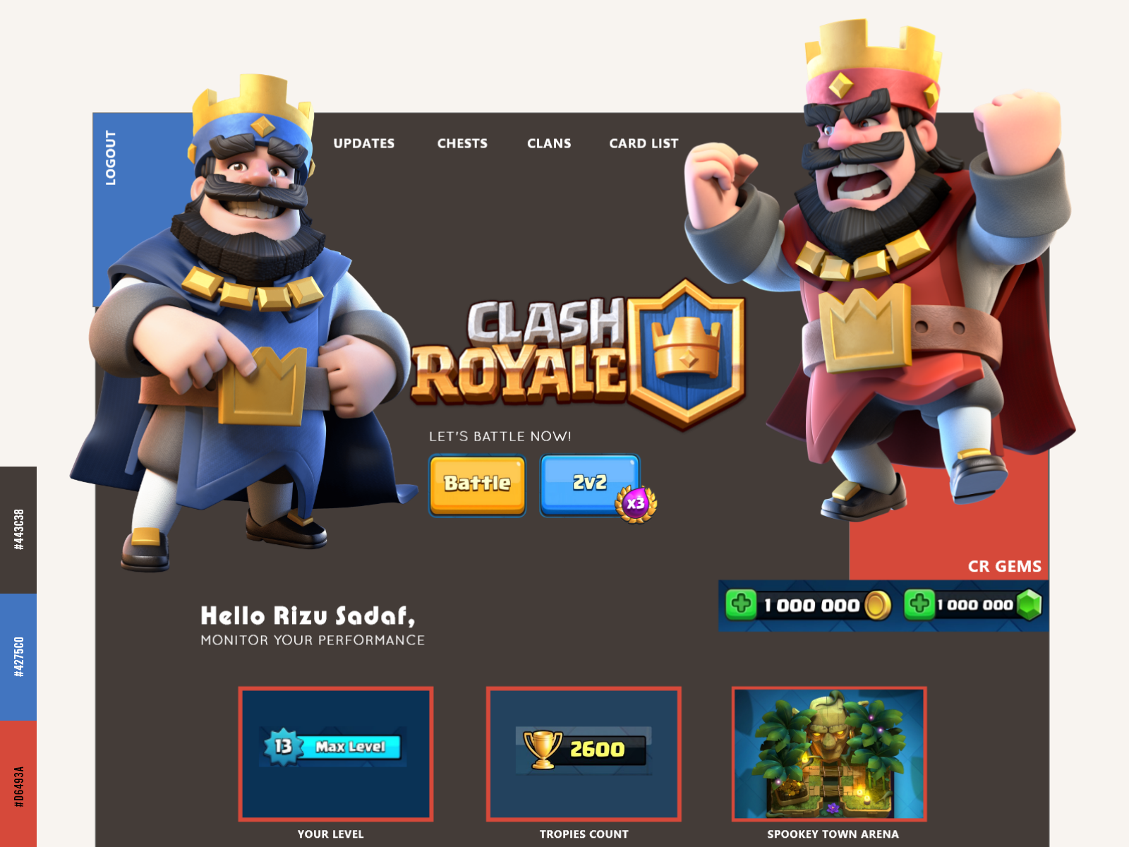 Clash Royale Re-design Website by Rizu Sadaf on Dribbble