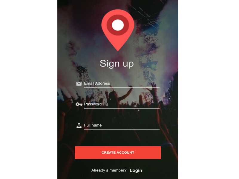 Mockup of form registration by Valentina Tosto on Dribbble