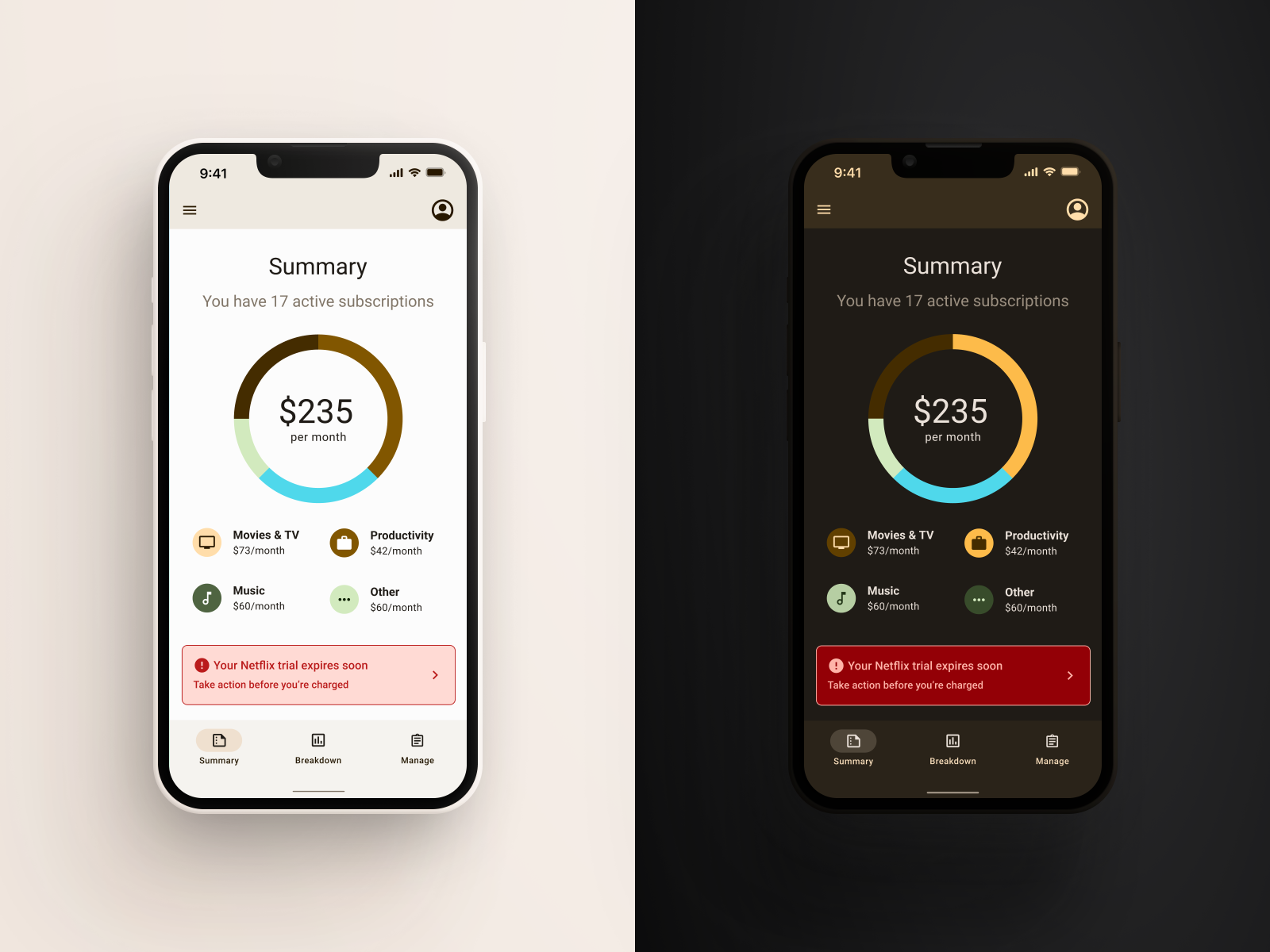 SubSpace - Material 3 SaaS App Concept - Mocha by Chainlift on Dribbble