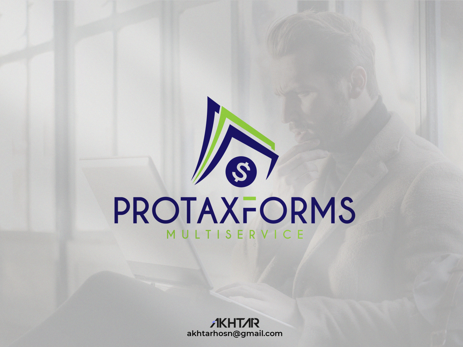 Protaxforms Multiservice Logo by Akhtarr on Dribbble