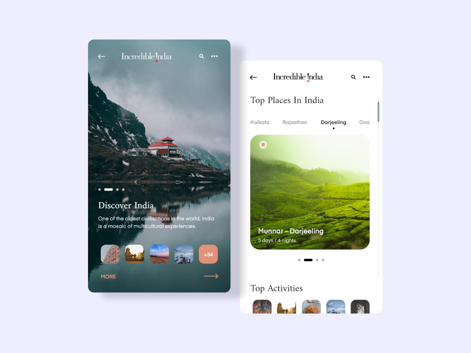 Mobile app redesigned for Incredible India by Aishwarya Balekundri on ...