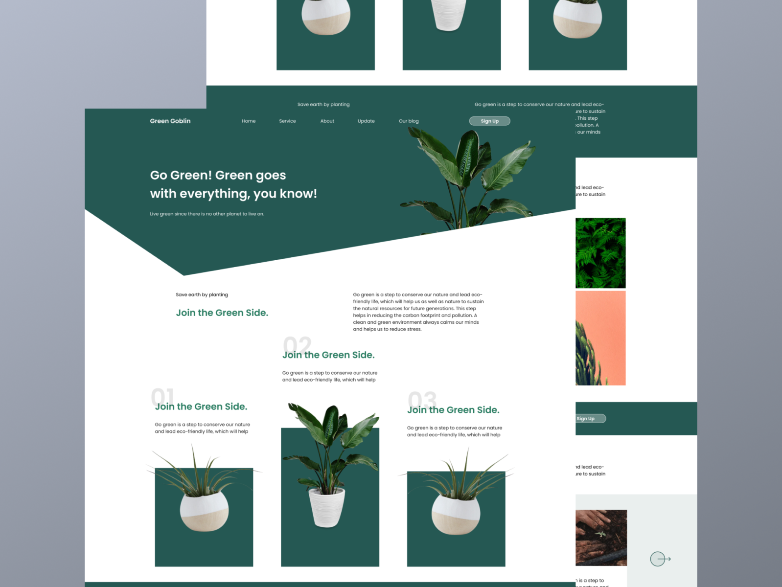 Go Green Event Web Design by Enzokulin Sam on Dribbble