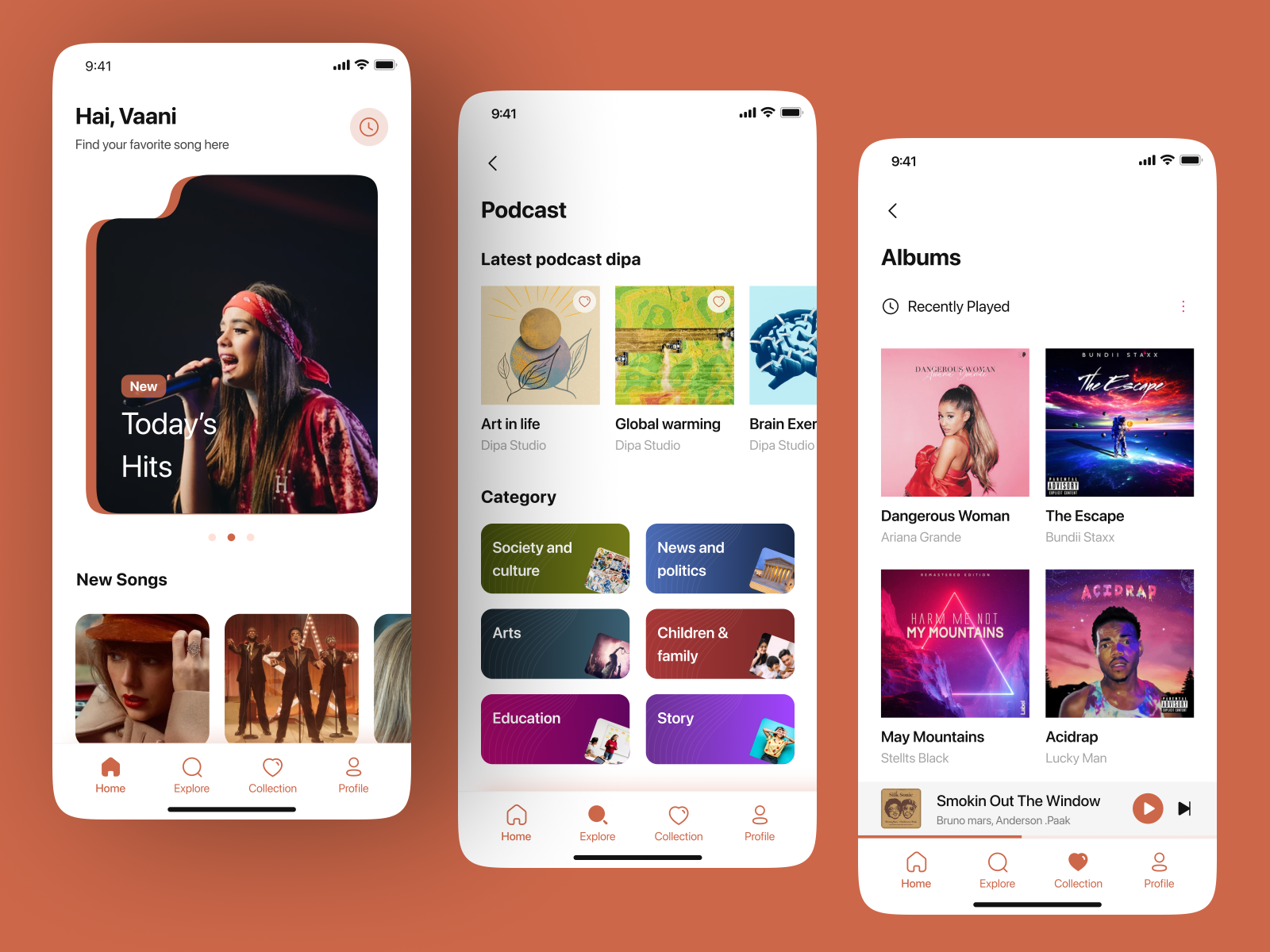 Yodel - Music Player App by Shivani Chauhan for Omega Orion on Dribbble