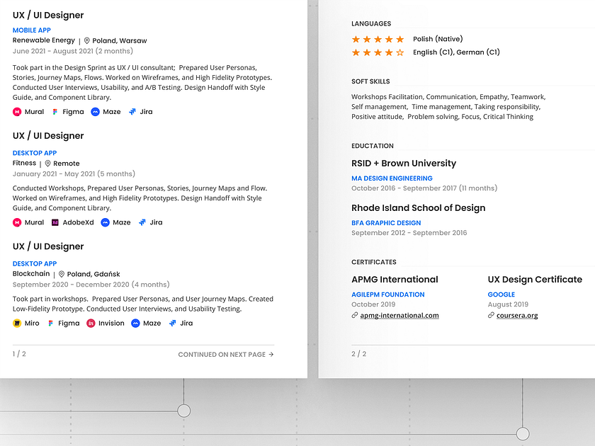 Internal CV Template by Neoteric by Neoteric on Dribbble