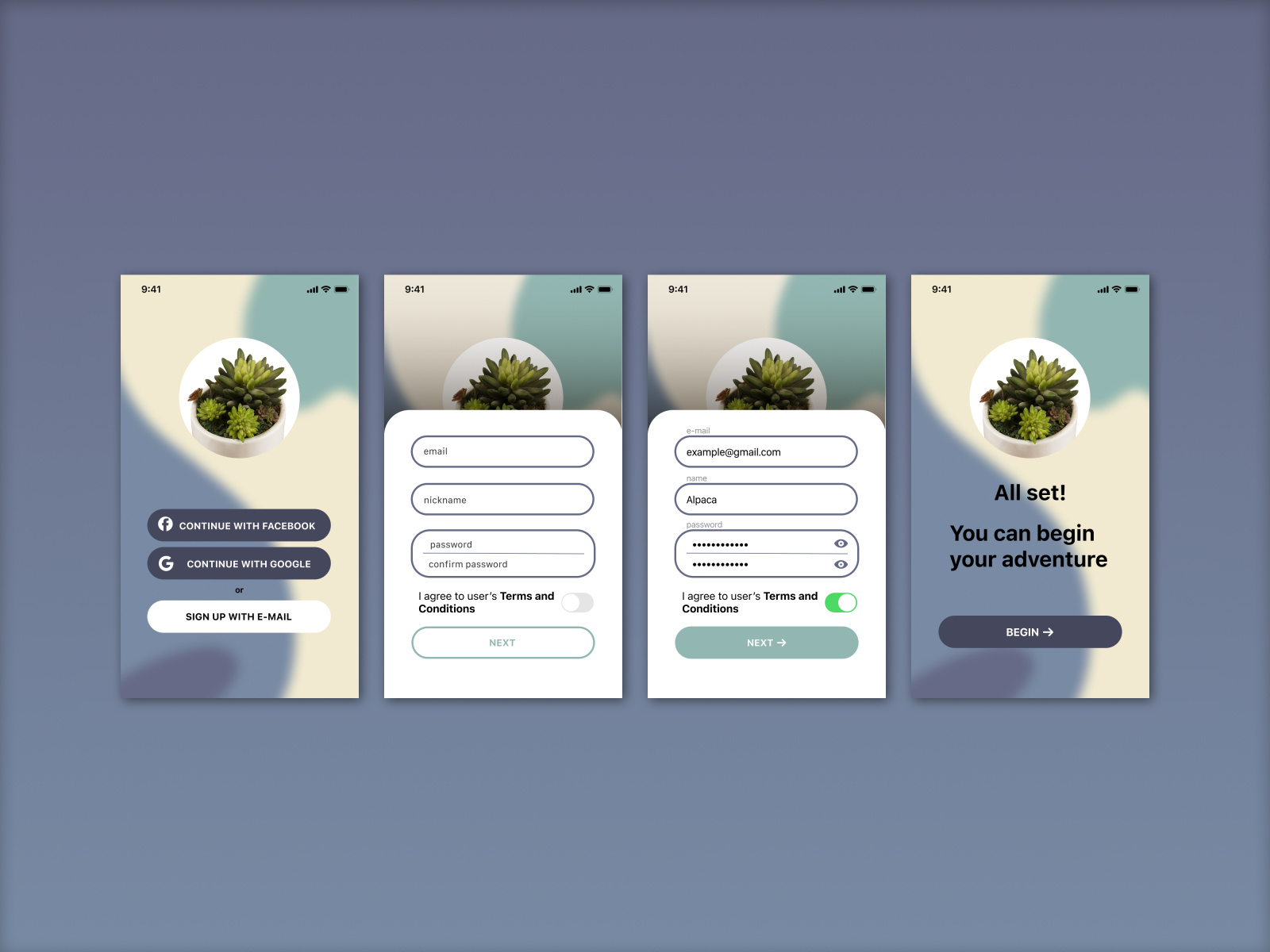 Sign Up screen by Katsiaryna Paliakova on Dribbble