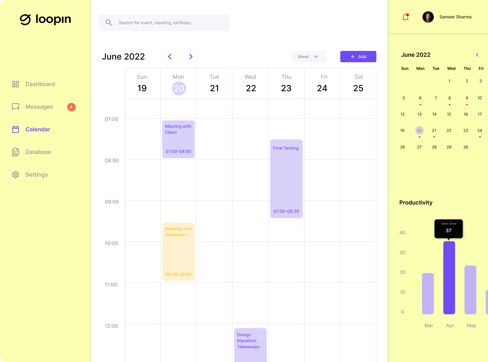 Loopin (Design Task) by Asif Hashmi on Dribbble