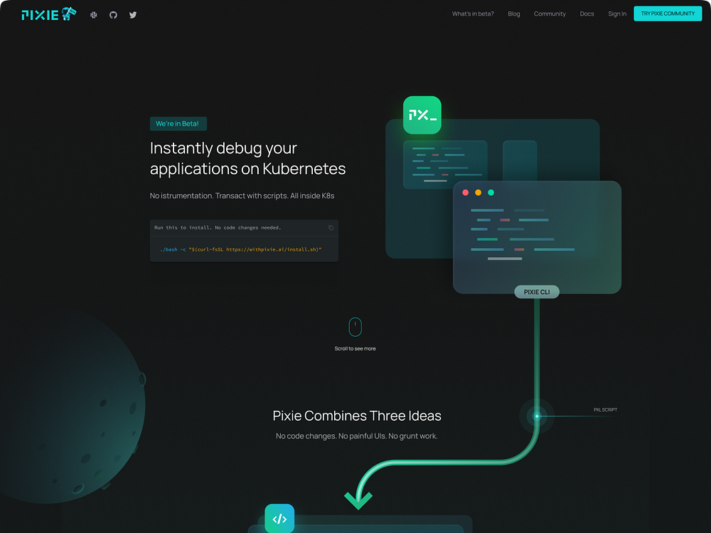 Homepage Concept for Pixie by Zazuly Aziz for Brightscout on Dribbble