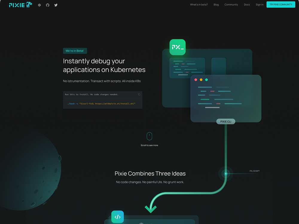 Homepage Concept for Pixie by Zazuly Aziz for Brightscout on Dribbble