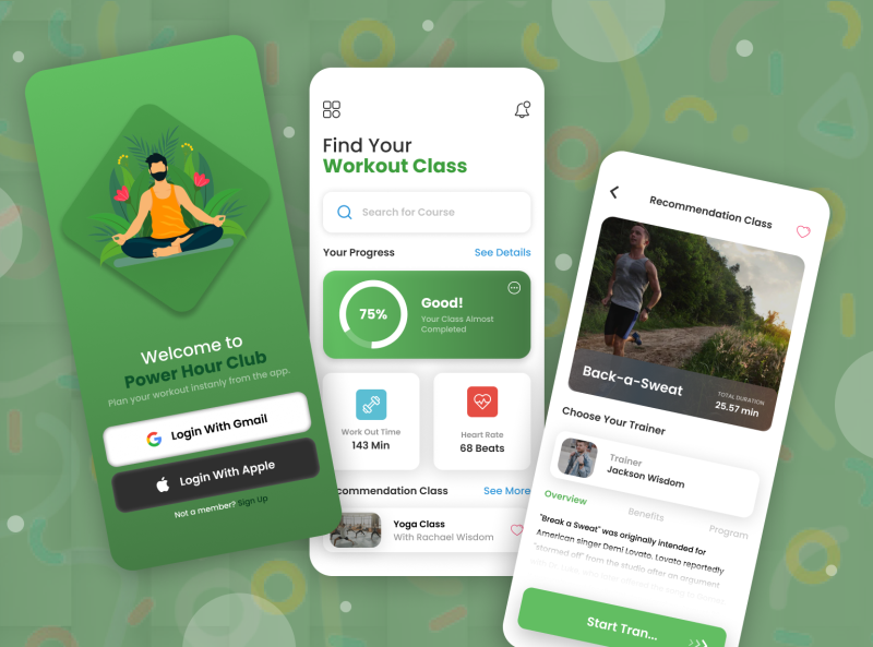Find Your Workout Class : Application Ui by Snepi Tech on Dribbble