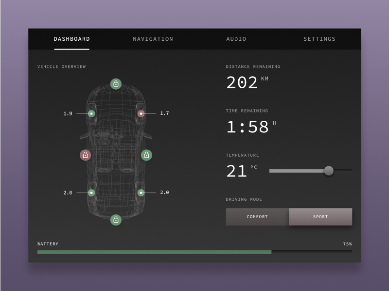 Car Interface by David França on Dribbble