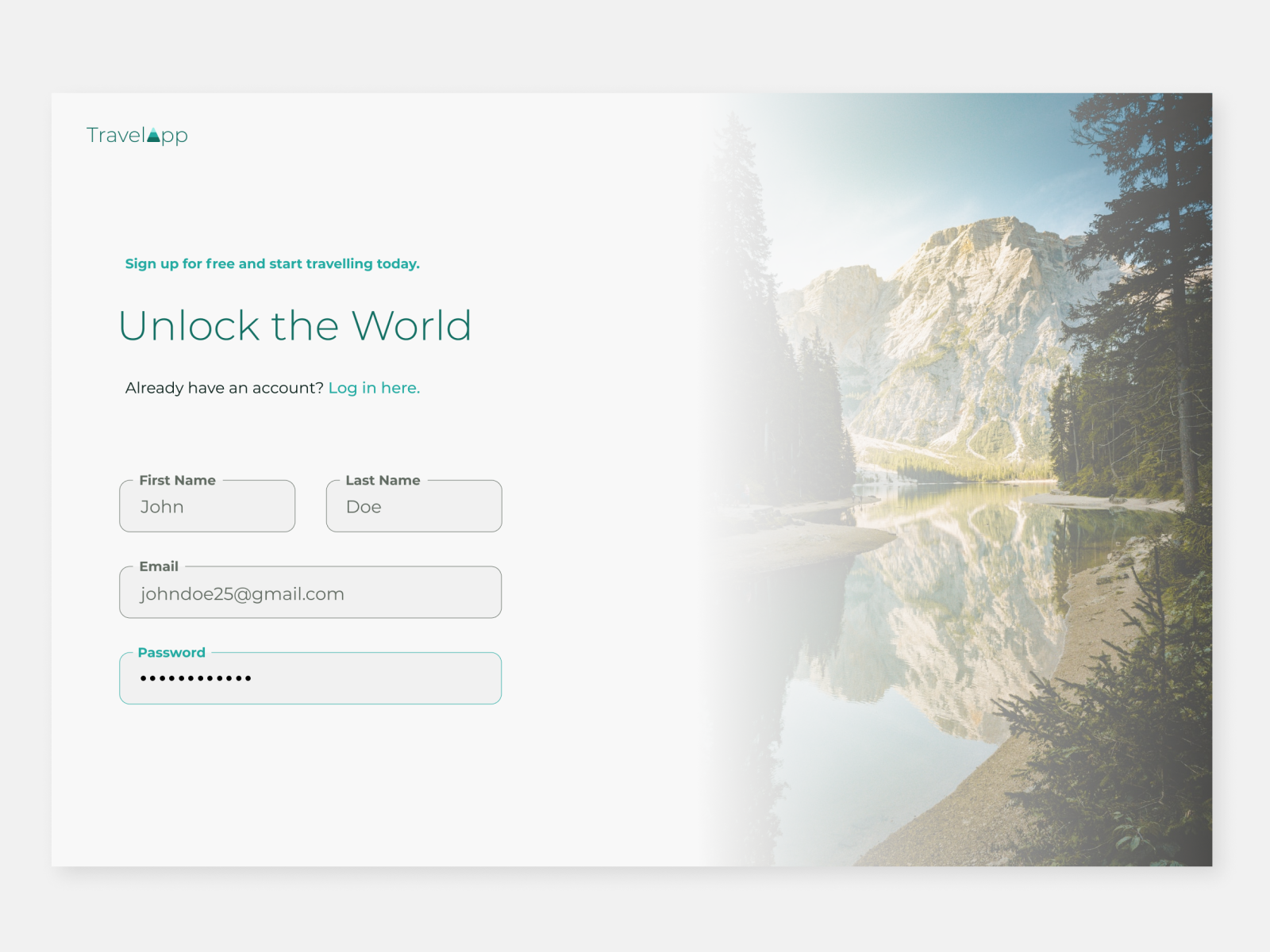 Sign-up Form by Nathan Wilcox on Dribbble