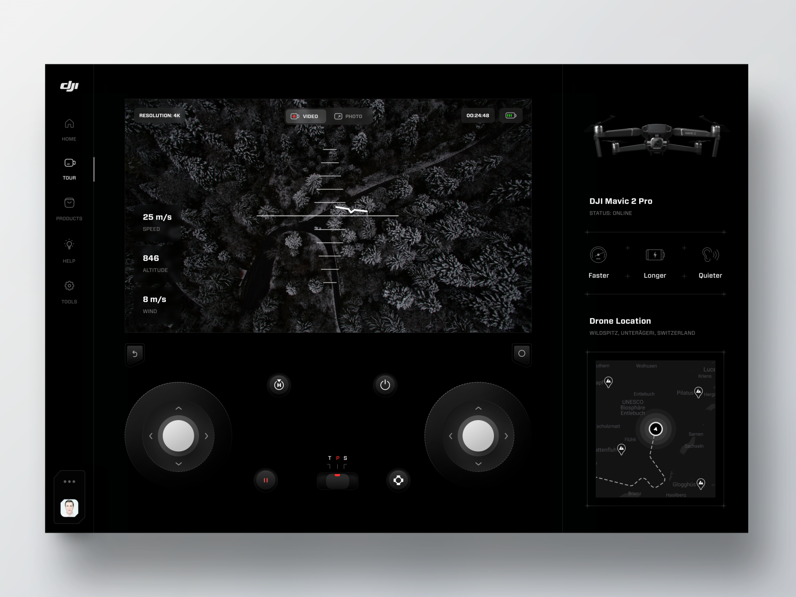 DJI - Drone Control Virtual Tour App by Dmitriy Kharaberyush on Dribbble