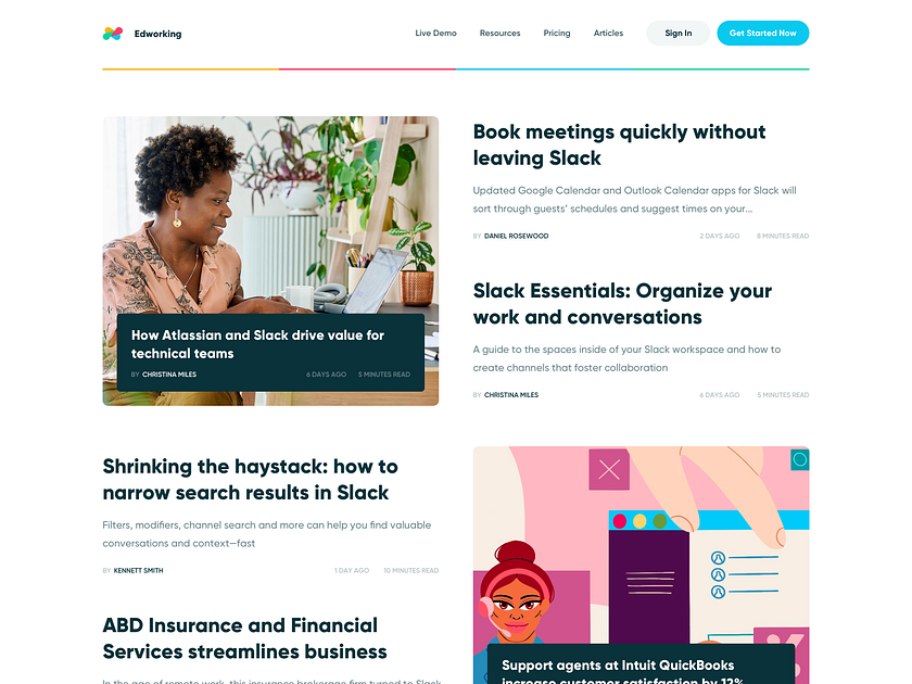 Edworking.com - Blog by Dmitriy Kharaberyush on Dribbble