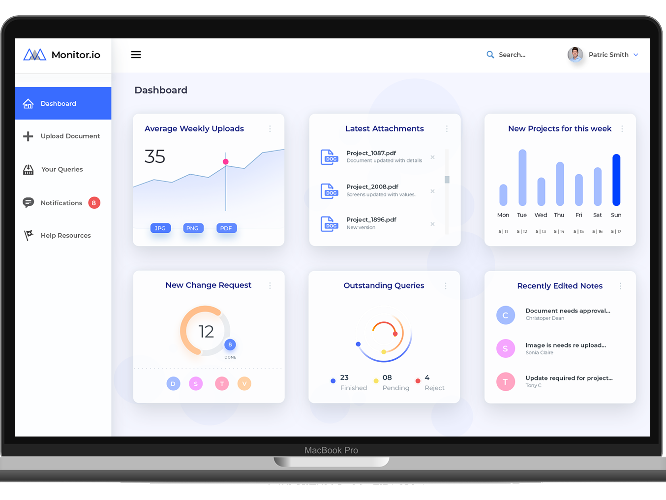 Monitor.io - Home by Manjunath Siddappa on Dribbble