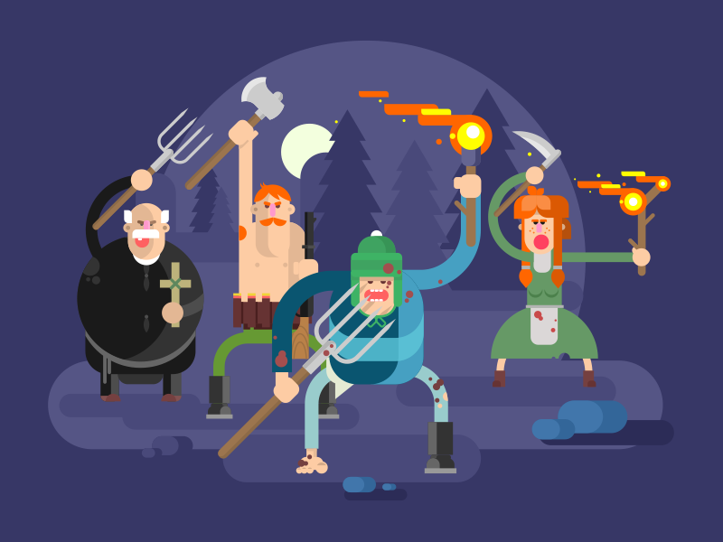 Angry citizens by Anton Fritsler for Kit8 on Dribbble
