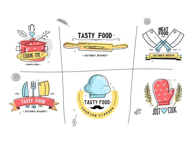 Cooking badges by Anton Fritsler for Kit8 on Dribbble