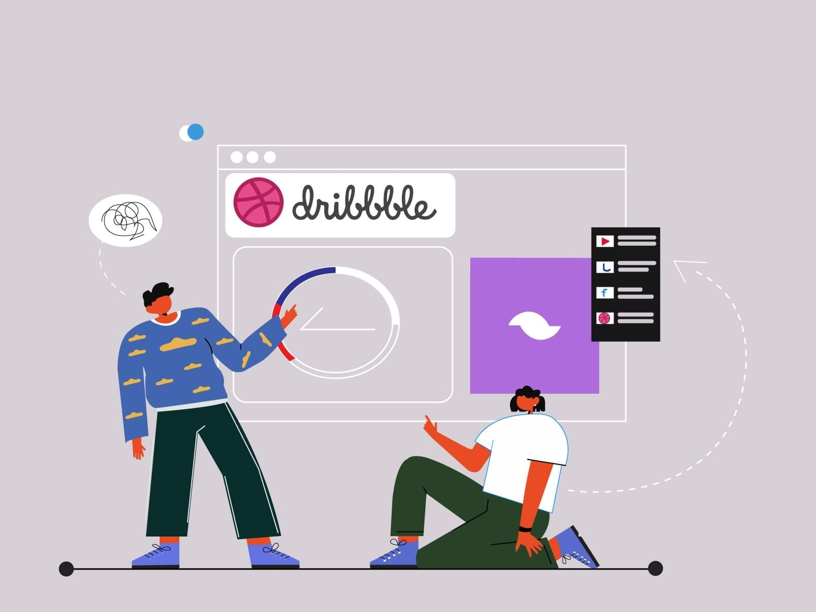 Flat Minimalist Illustration. by Joy Paul on Dribbble