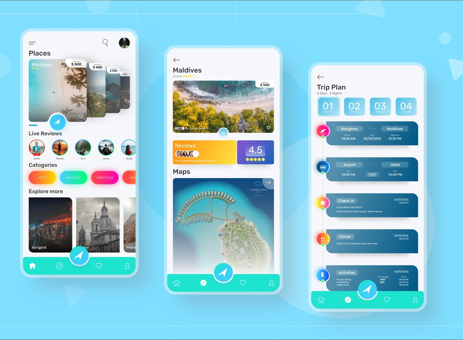 Travel App Screens UI design by MUKESH R on Dribbble