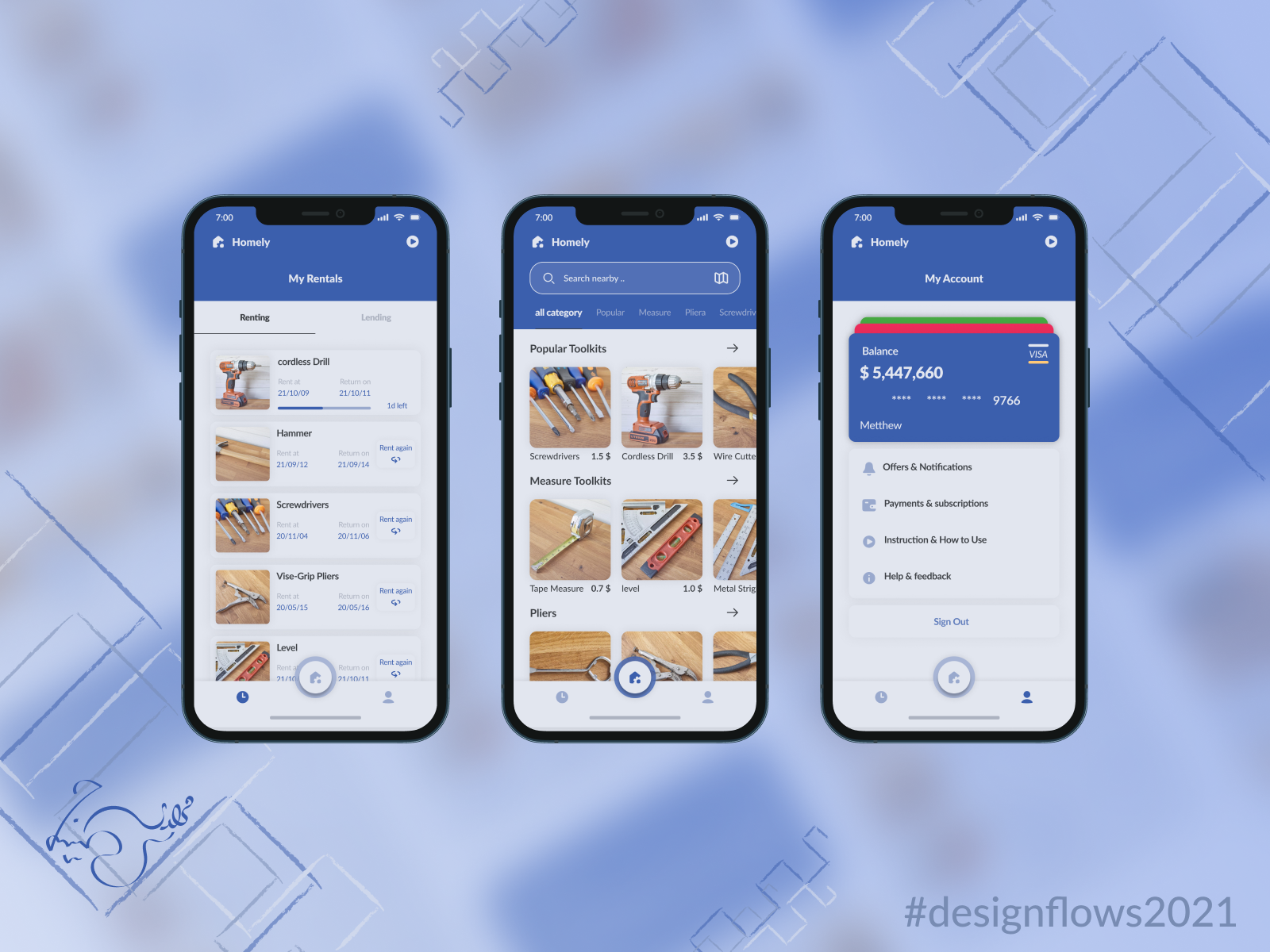 DIY Homely app (Do It Yourself application) designflows2021 by Mahdi ...