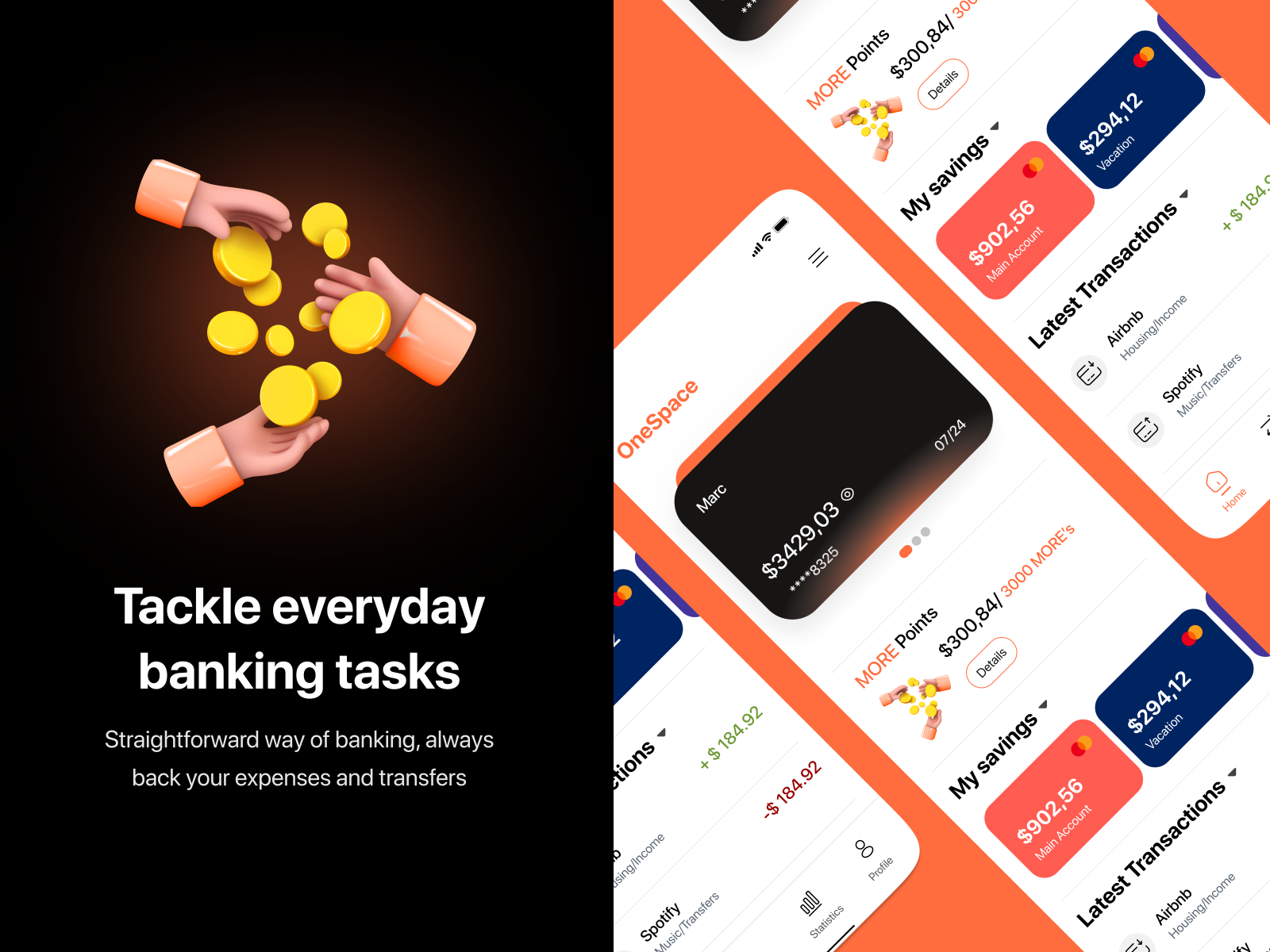 Banking UI by Natali Meshvildishvili on Dribbble