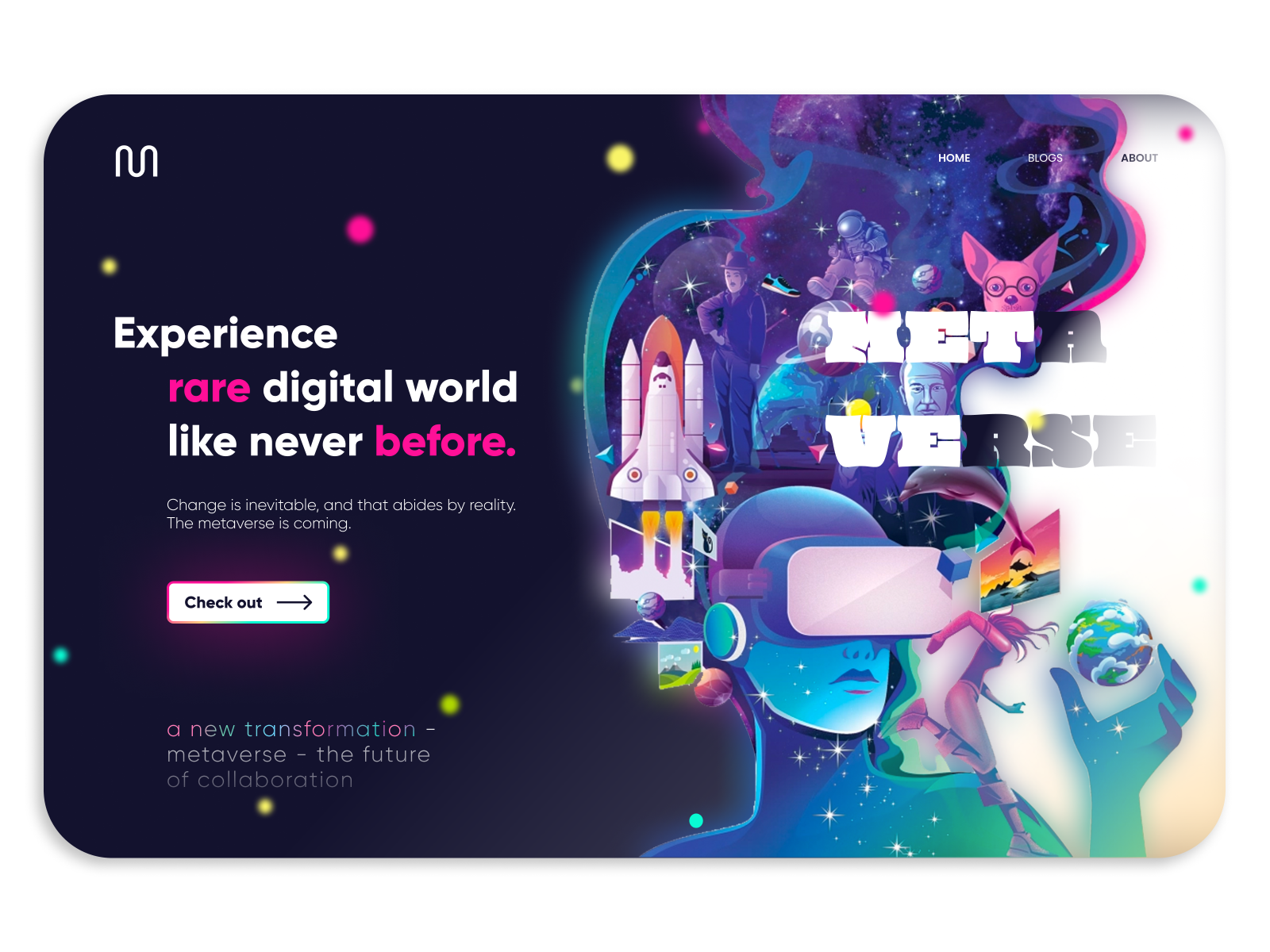 MetaVerse Landing page by Aparna Aggarwal on Dribbble