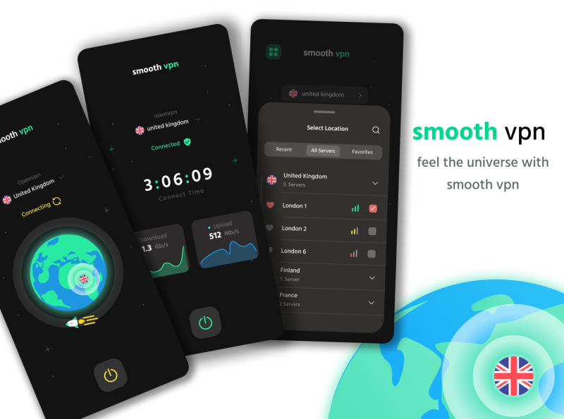 smooth vpn by kourosh mostafavi on Dribbble